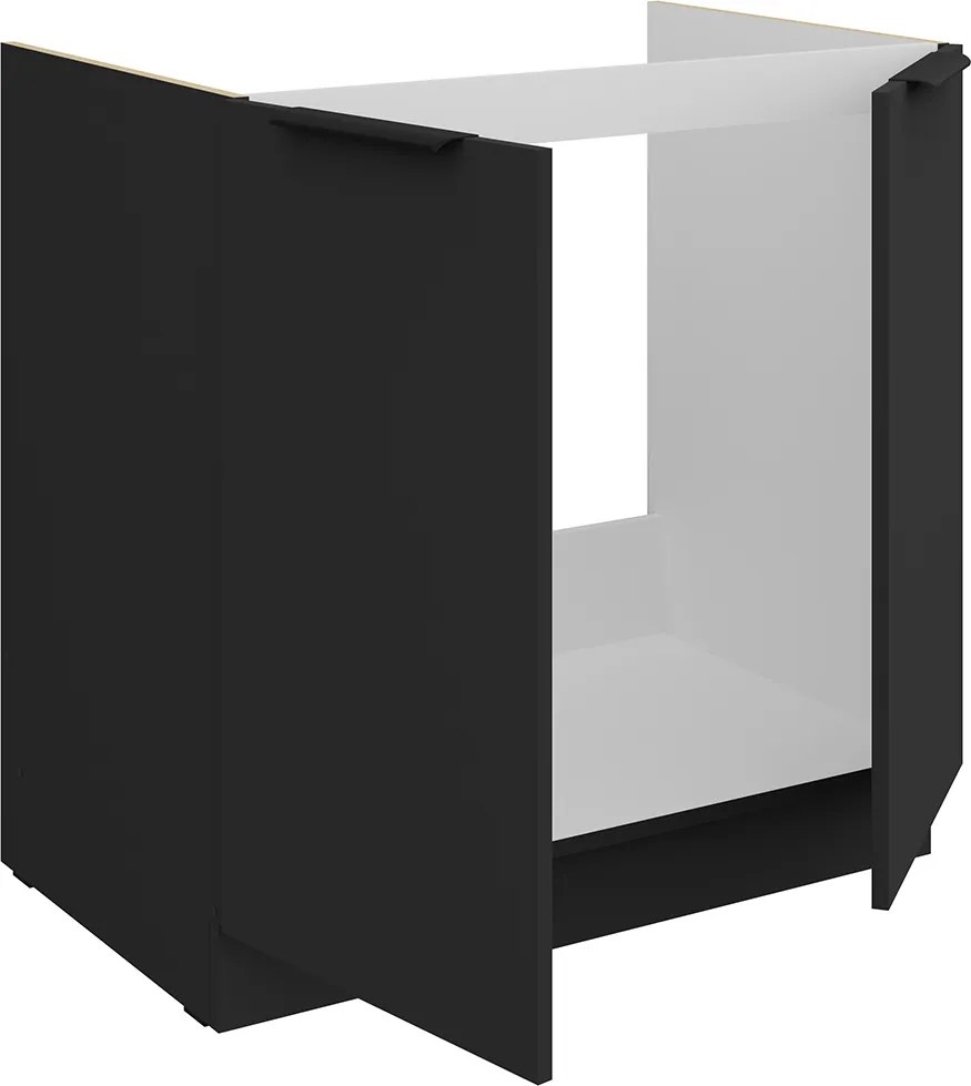 ARIA cc | dolní skříňka 80 ZL 2F dřezová | 80 cm | ANTI FINGERPRINT povrch | černá