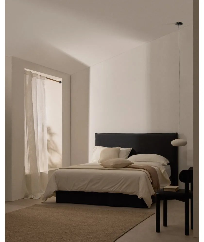 Antracitová čalouněná dvoulůžková postel 180x200 cm Jaira – Kave Home