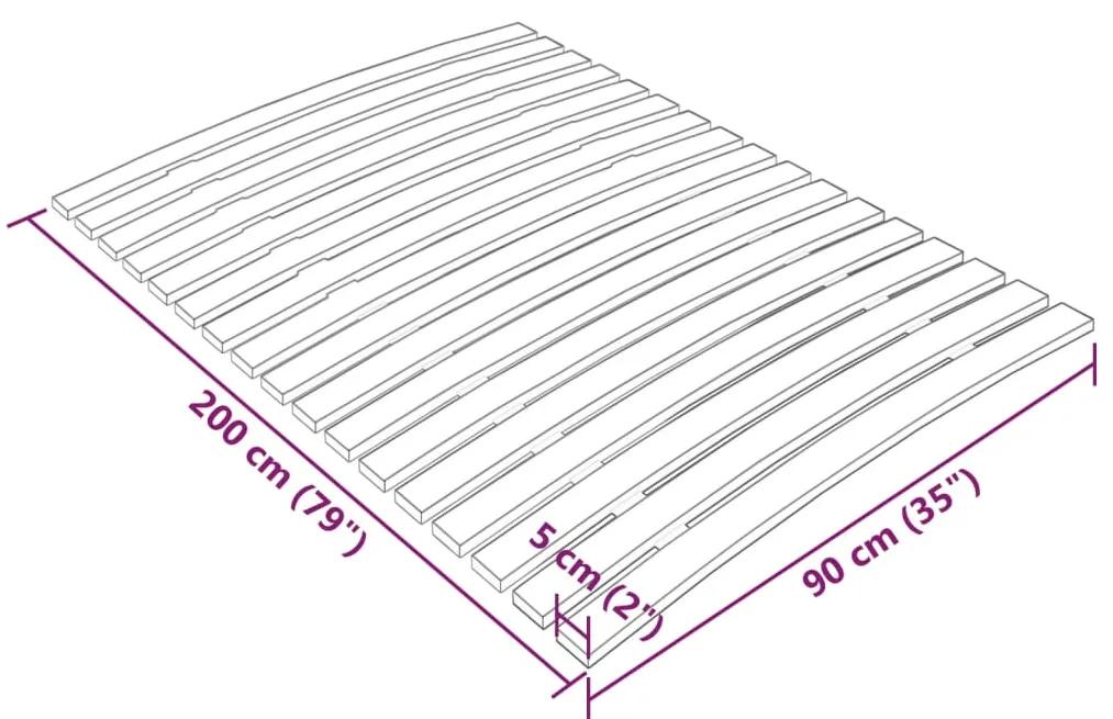 Lamelový rošt postele se 17 lamelami 90 x 200 cm - Default Title