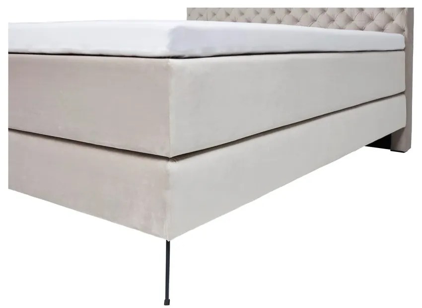 Béžová boxspring postel 200x200 cm La Maison – Meise Möbel