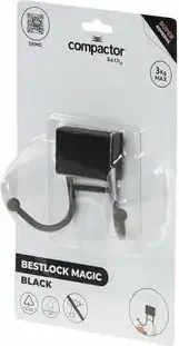 Compactor Bestlock Black Magic systém Dvojitý samolepicí háček bez vrt