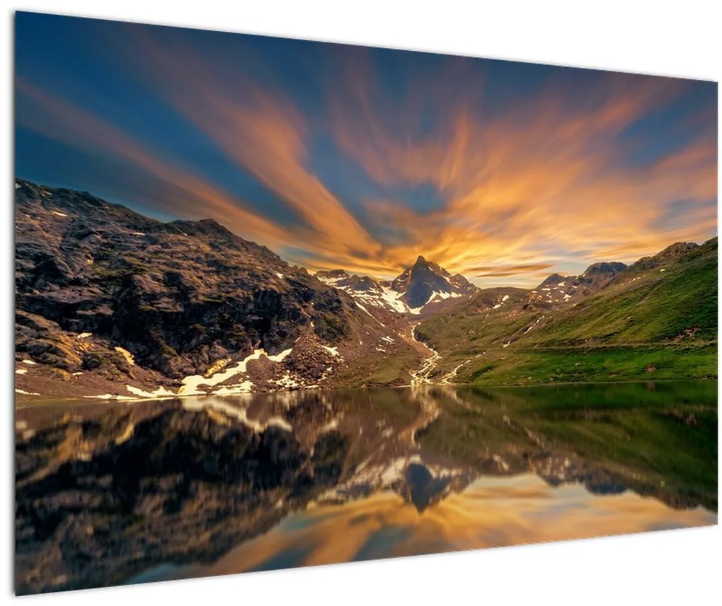 Obraz - Odraz v horském jezeře (120x80 cm), 40 dalších rozměrů