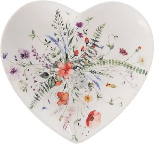 Porcelánový dezertní talíř MÁK, srdce, 17,5 cm