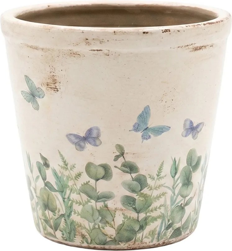 Dekorativní obal na květináč Butterflies Home S - Ø 12*11 cm
