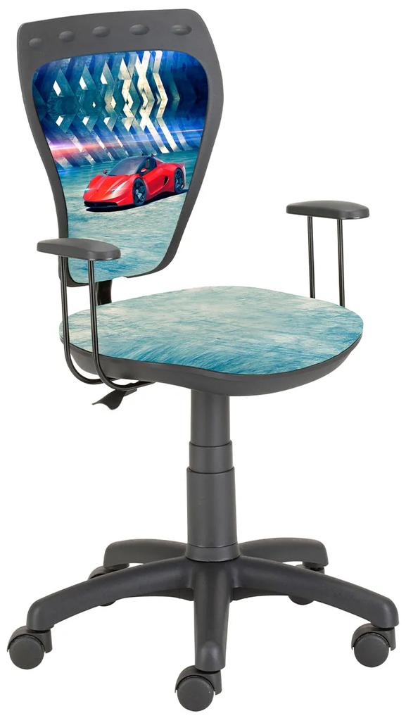 Židle Ministyle černá s červeným autem