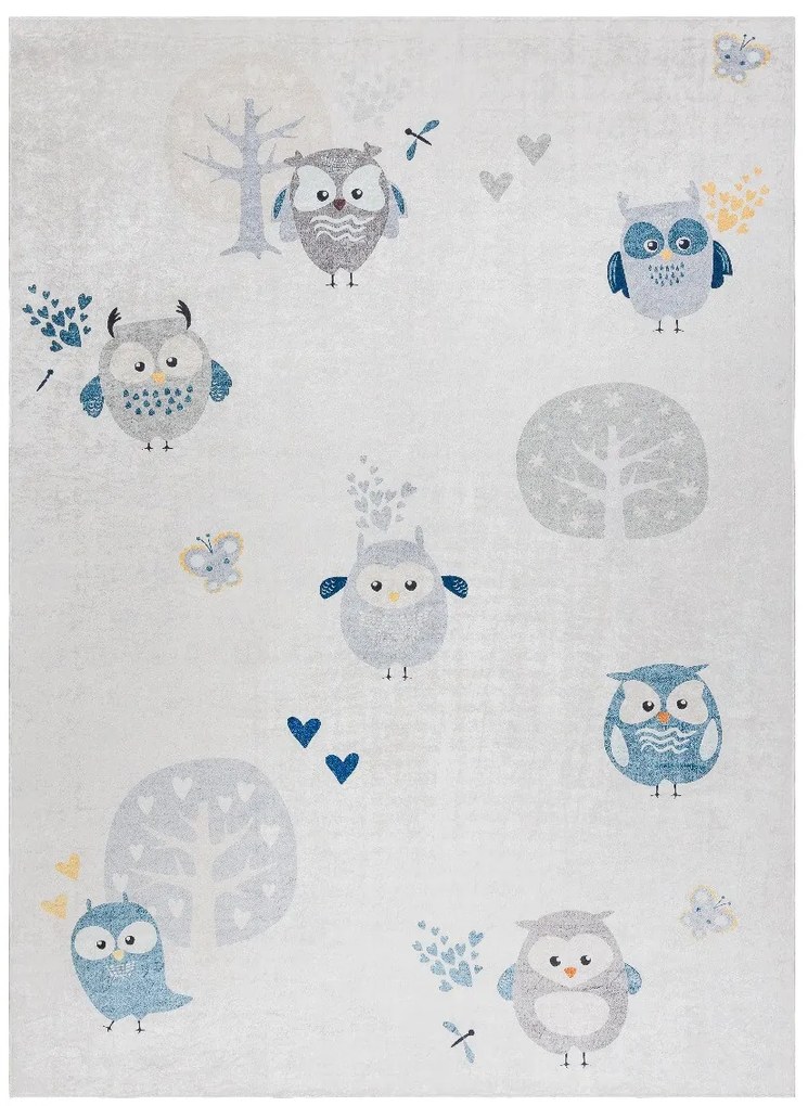 Dywany Łuszczów Dětský kusový koberec Bambino 1161 Owls grey Rozměry koberců: 140x190