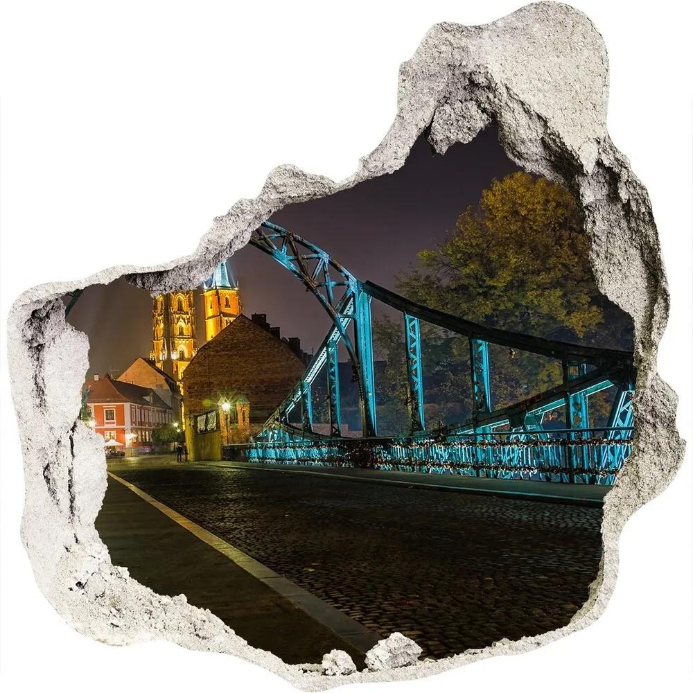 Wallmuralia Fototapeta díra na zeď 3D Most zamilovancýh 75x75 cm