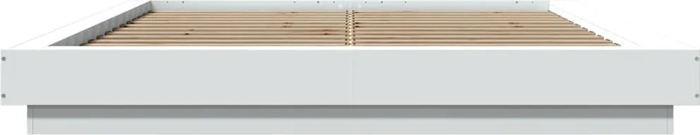 Rám postele s LED osvětlením bílý 160 x 200 cm kompozitní dřevo 3281084