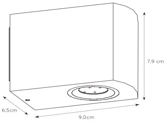 Lucide 22861/05/31 - LED Stmívatelné venkovní svítidlo ZORA 1xGU10/5W/230V IP44