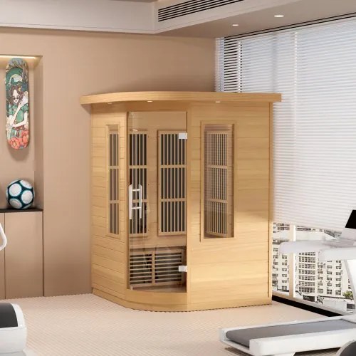 Far Infrared Wooden Sauna Room Domácí sauna Spa pro 2 osoby 1850 W