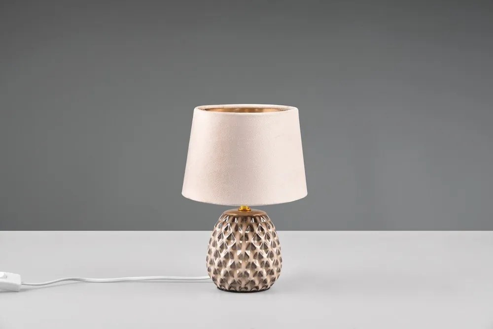 Béžová stolní lampa (výška 27 cm) Ariana – Reality