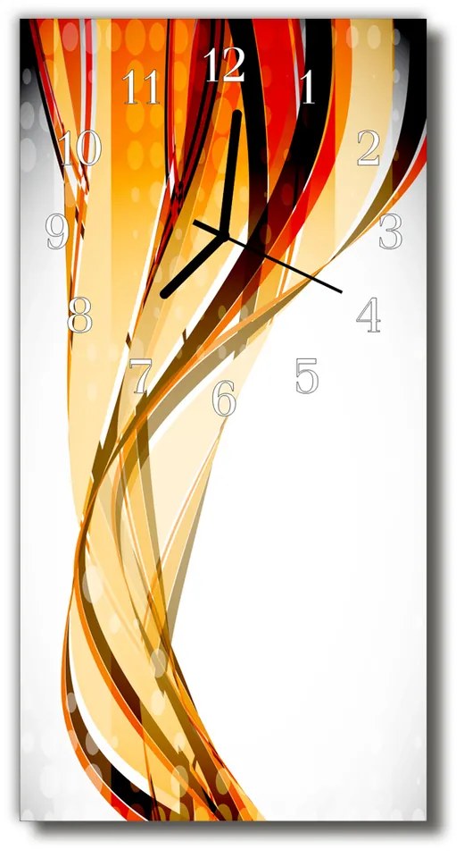 Skleněné hodiny vertikální  Umění Barevné abstrakce 30x60 cm
