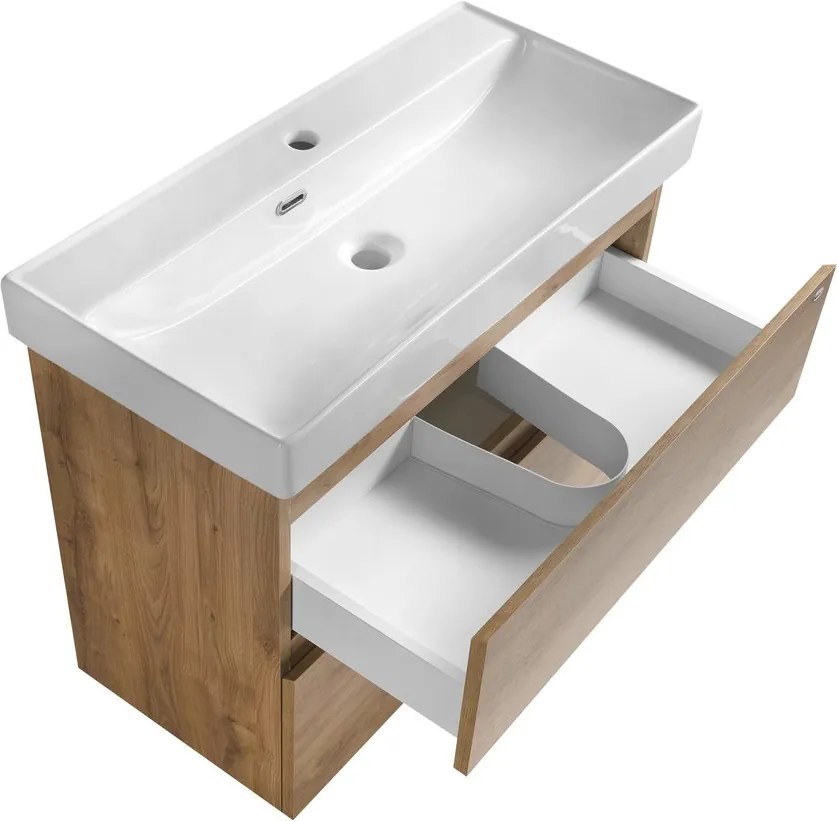 Aqualine Altair koupelnová skříňka pod umyvadlo 76 x 60 x 37 cm dub emporio hnědá AI388