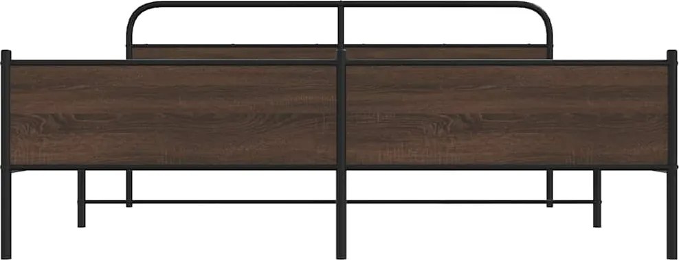 Kovový rám postele bez matrace hnědý dub 180 x 200 cm 3318710