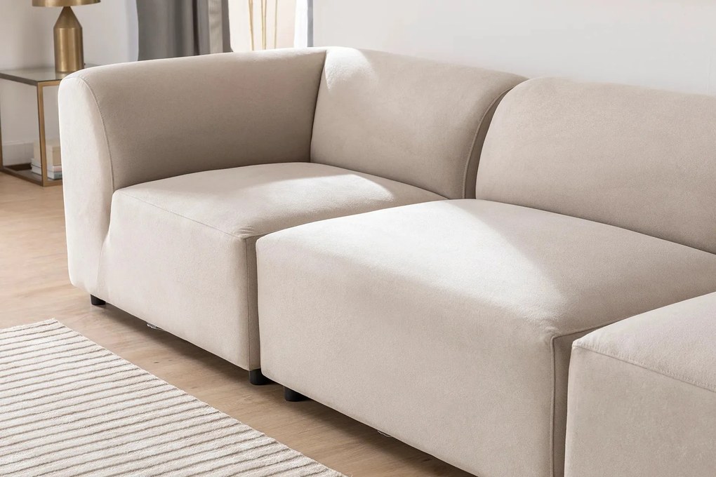Hanah Home Rohová pohovka ALPHA krémová pravá