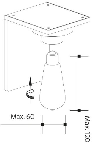 PANLUX Venkovní nástěnné svítidlo CANDELA N - žárovkové, černá