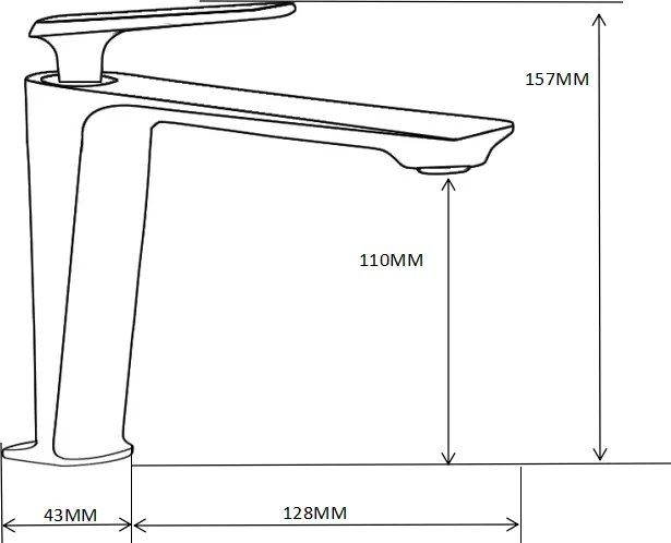 Mexen Ares umyvadlová baterie, zlatá, 744100-50