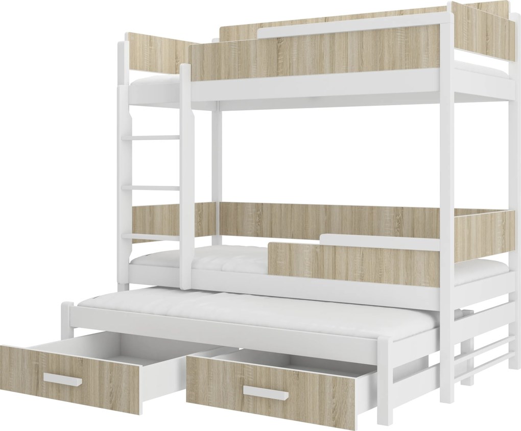 ADRK Furniture Patrová třílůžková postel QUEEN 180x80