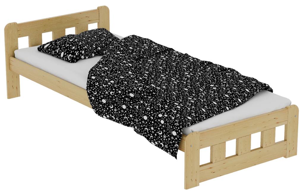 Maxi Zvýšená postel z masivu Nikola 90 x 200 cm - barva Borovice