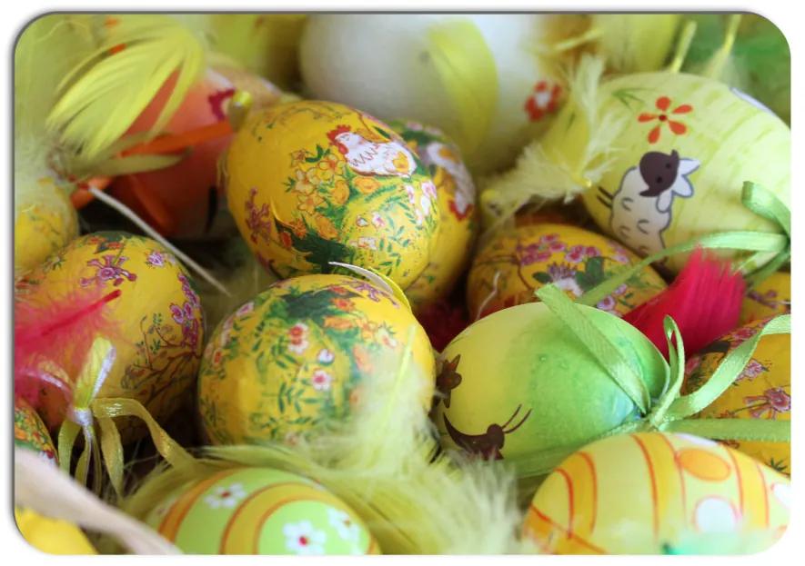 Velikonoční prostírání - 025, Malovaná vajíčka