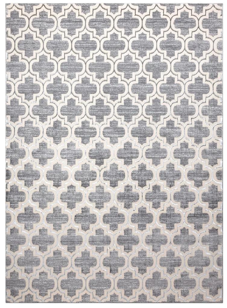 Dywany Łuszczów Kusový koberec Core W6764 Trellis grey/cream ROZMĚR: 120x170