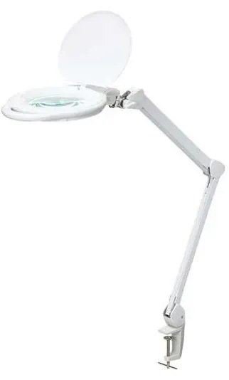 LED Stmívatelná stolní lampa s lupou LED/10W/230V bílá