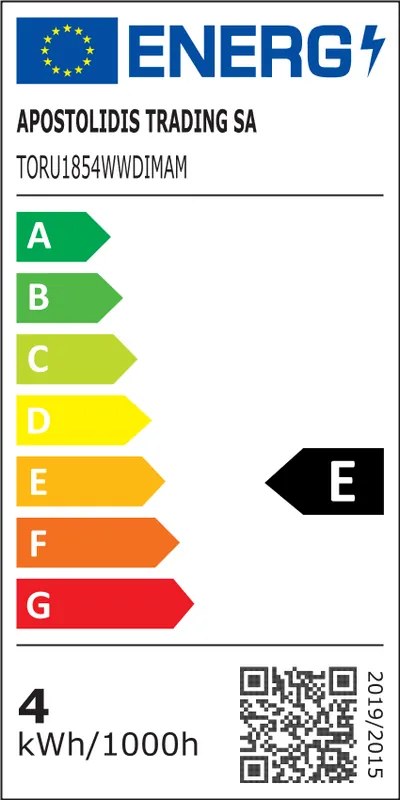 Diolamp LED Filament tubulární žárovka Amber T30 4W, 18,5 cm