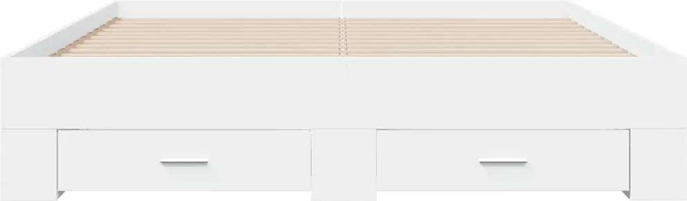 Rám postele se zásuvkami bílý 160 x 200 cm kompozitní dřevo 3280370