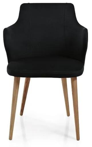 Max Home Židle s područkami Maddy vzorník tkaniny: crystal 01, nohy: dřevěné jasan přírodní