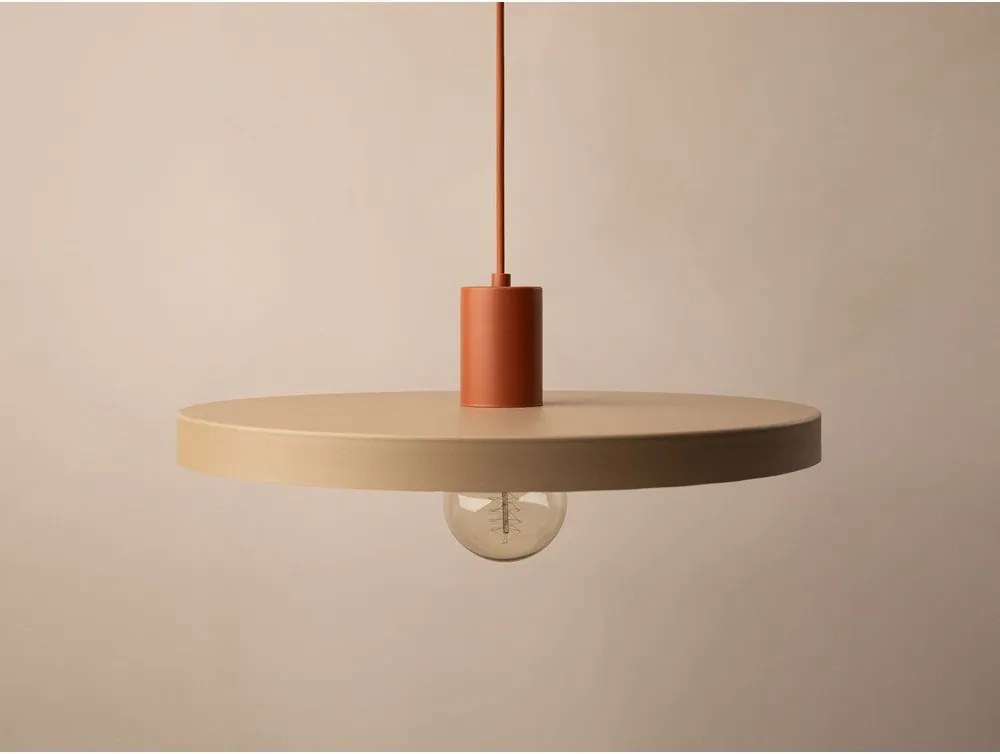 Béžové kovové závěsné svítidlo ø 40 cm Ori – Micadoni