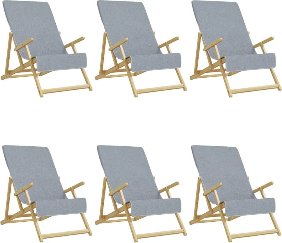 Plážové osušky 6 ks šedé 60 x 135 cm textil 400 GSM 3157053