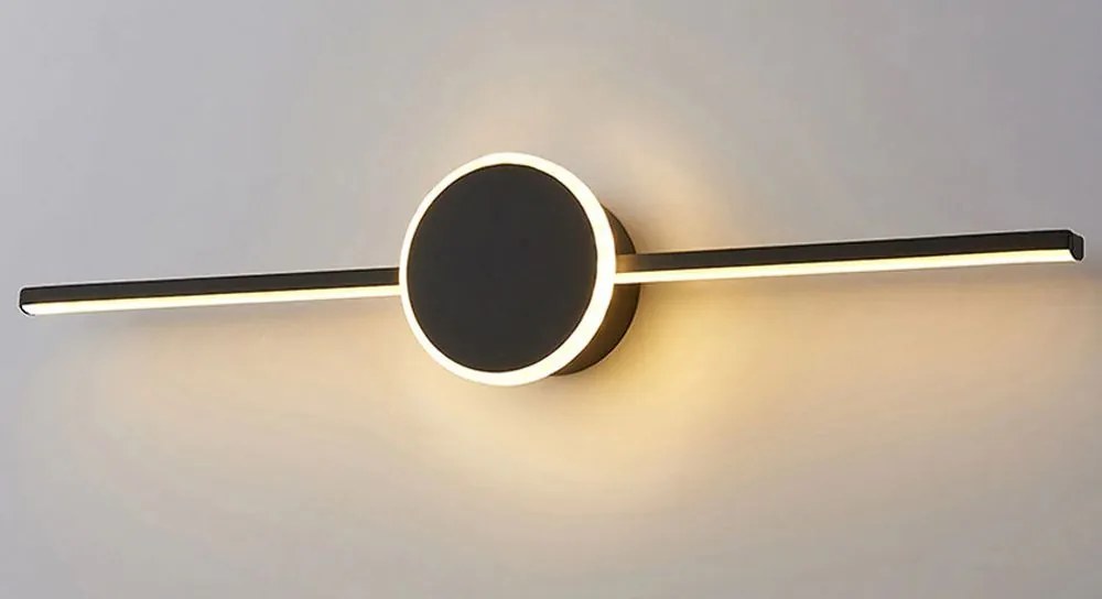 Toolight Toolight, LED koupelnové svítidlo nad zrcadlo 40cm APP848-1W, černá, OSW-07880