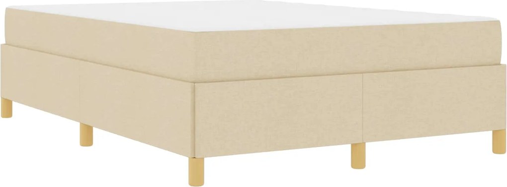 Rám postele Krémová 140 x 190 cm textil 3398939