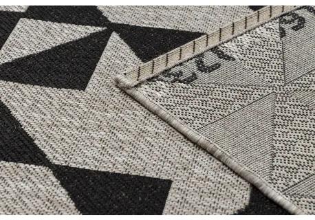 Dywany Luszczow Kusový koberec SIZAL FLOORLUX 20489 stříbrný / Černá TROJÚHELNÍK Rozměr koberce: 120 x 170 cm