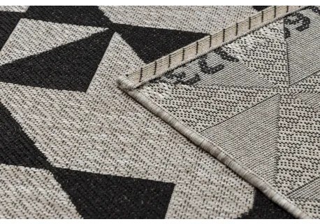 Dywany Luszczow Kusový koberec SIZAL FLOORLUX 20489 stříbrný / Černá TROJÚHELNÍK Rozměr koberce: 200 x 290 cm