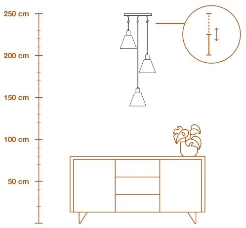 Ledvance - Lustr na lanku DECOR RAFFIA 3xE27/15W/230V rafie