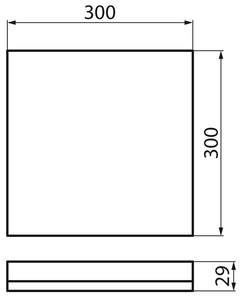 KANLUX KANLUX, AZPO stropní LED svítilna, 300x300mm, 17,5W, IP54, bílá, 31508