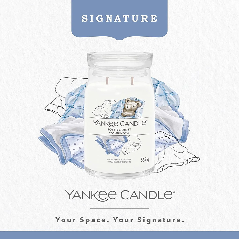 Yankee Candle vonná svíčka Signature ve skle velká Soft Blanket 567 g