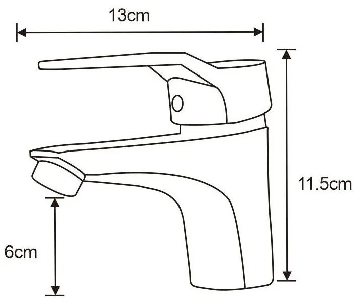 Mexen Caro umyvadlová baterie, chromová, 746600-00
