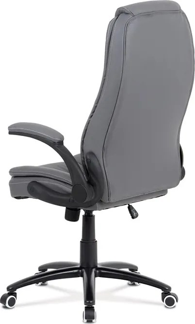 Kancelářské křeslo, houpací mechanismus, šedá ekokůže, KA-G301 GREY