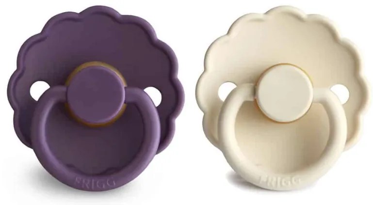 Frigg Dudlík Frigg Daisy 2-pack kaučuk vel.2 Violet Dream/Cream