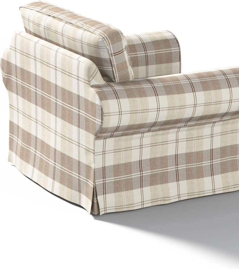 Potah na křeslo IKEA Ektorp barva béžová látka pletený vzor, vzorované