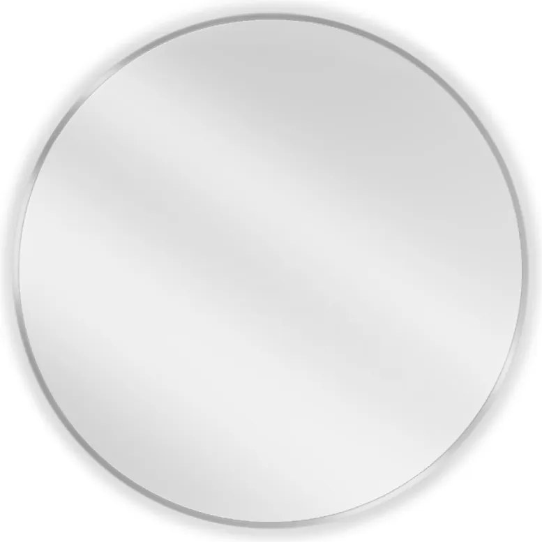 Mexen Loft, kulaté koupelnové zrcadlo 80 cm, barva rámu broušená ocel, 9850-080-080-000-10