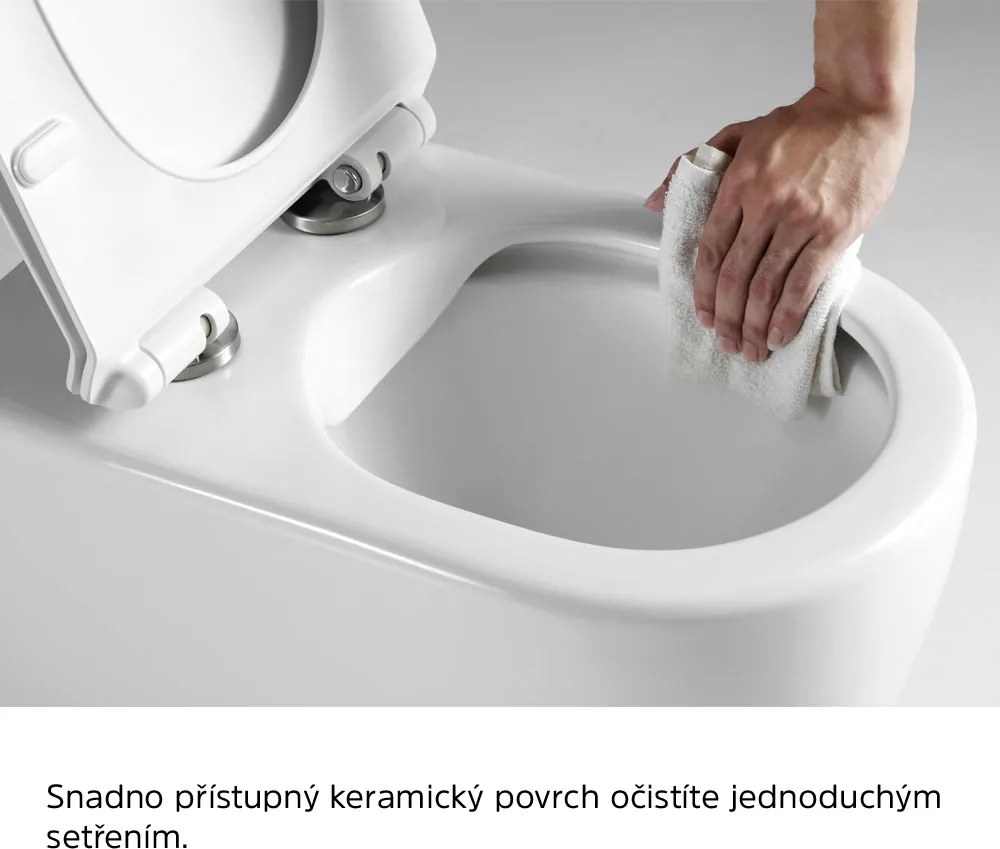 Mereo Mereo, WC závěsné kapotované, RIMLESS, 490x370x360, keramické, vč. sedátka CSS115SN, VSD82S2