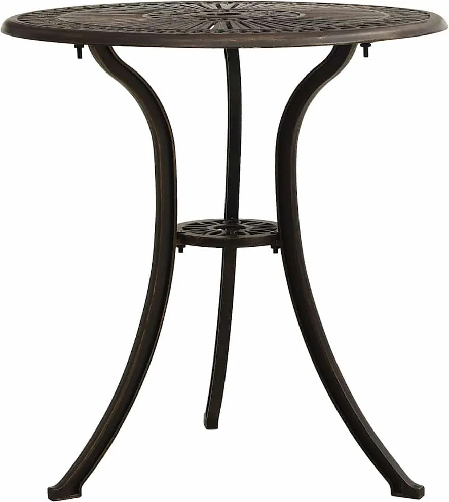 3dílný bistro set litý hliník bronzový 315591