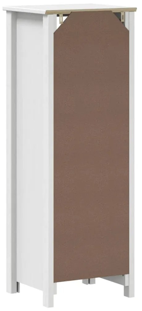 Koupelnová skříňka BERG bílá 40x34x110 cm masivní borové dřevo - Default Title
