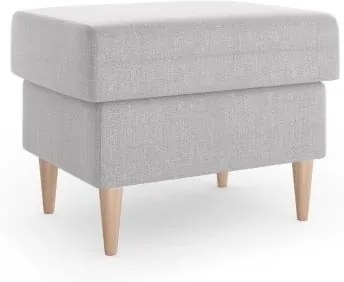 Světle šedý puf Mazzini Sofas Aubrieta, 60 x 45 cm