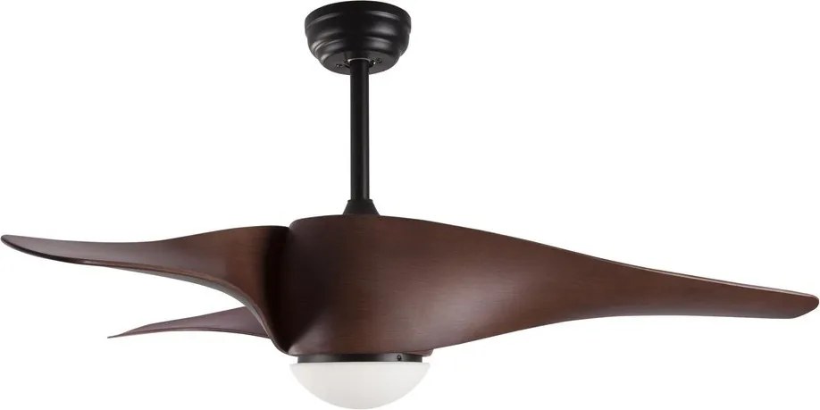 Matně černé/v tmavě přírodní barvě kovové LED stropní svítidlo se skleněným stínidlem Breeze – Nova Luce