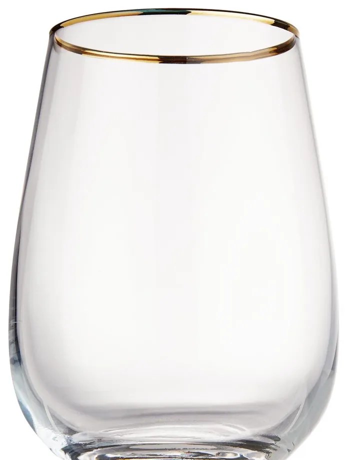 Butlers TOUCH OF GOLD Sada sklenic se zlatým okrajem 590 ml 6 ks