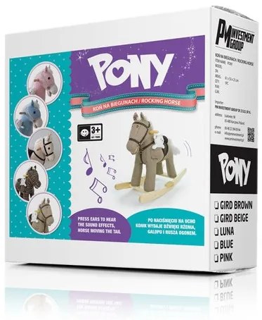 MILLY MALLY houpací koník s melodií PONY GRAY DOT šedá